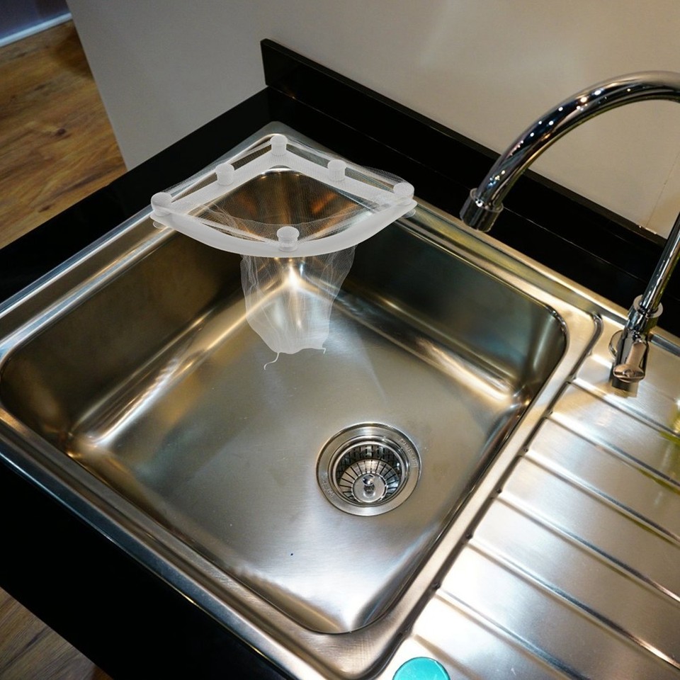 Sink Garbage Storage Holder Corner Filter Triangle Stand Strainer ...