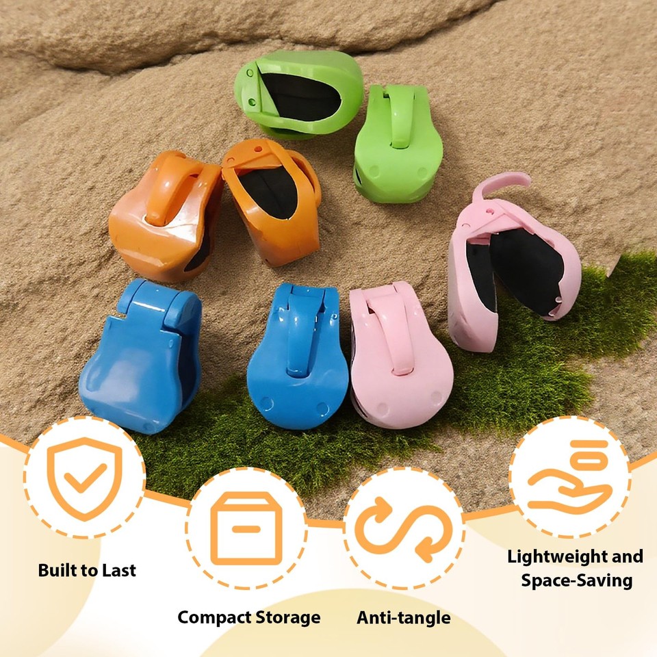 8 Pcs Multifunctional Rod Holder Fishing Rod Clips Takedown Shore Fish ...