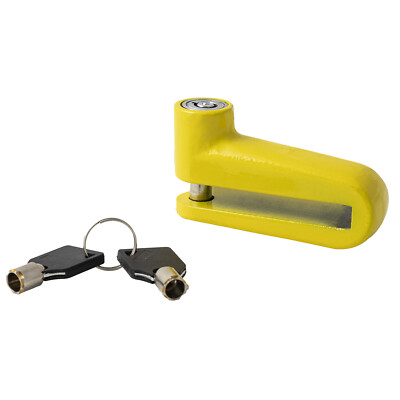Heavy Duty Security Disc Lock Bike Padlock Motorcycle Biker Bike Yellow ...