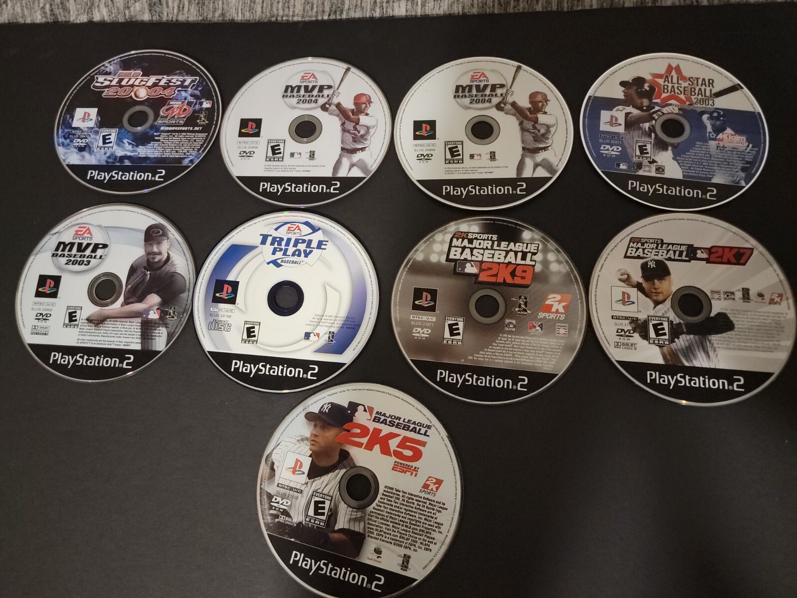 Playstation 2 Games Lot Of 9 Baseball Ps2 Tested Disc Only, MVP, 2k5 ...