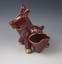 VTG ITALY POTTERY BROWN AND GOLD DONKEY VASE SCULPTURE UNUSUAL | eBay
