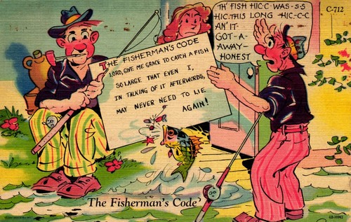 Postcard the Fishermans code cartoon | eBay