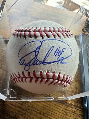 Barry Larkin signed baseball with hof inscription | eBay