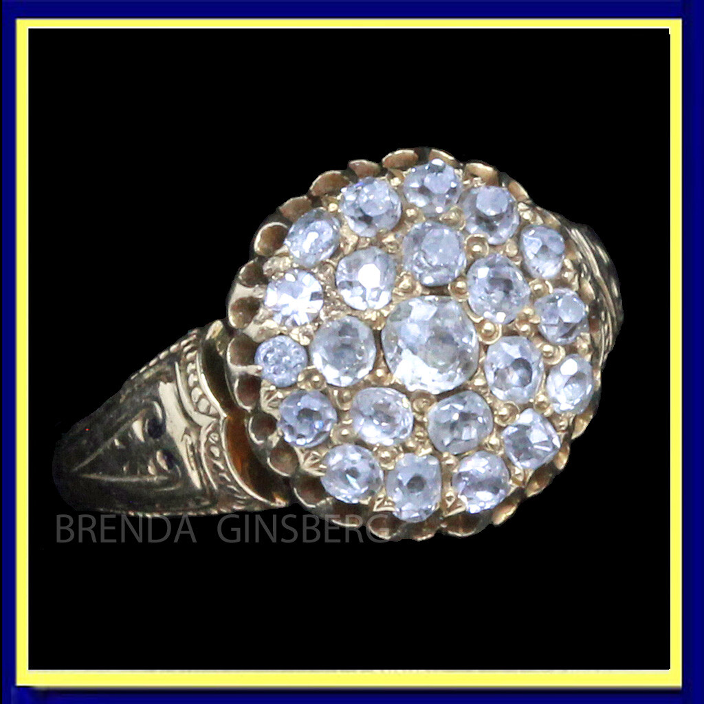 Antique early Victorian Ring 18k Gold Diamonds French… - Gem