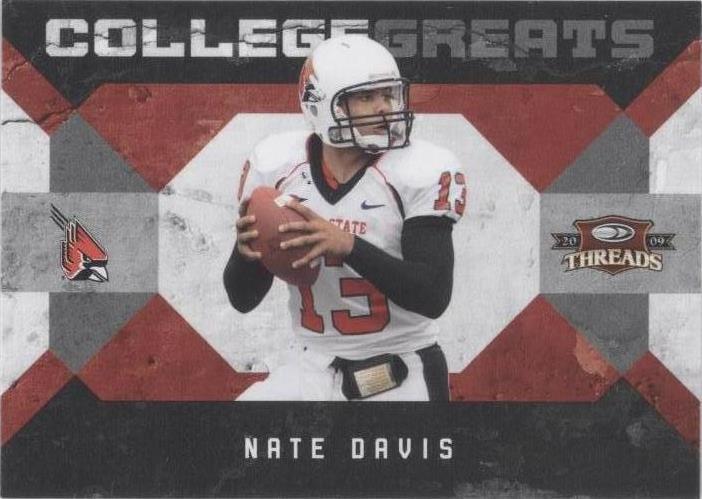 2009 Donruss Threads - College Greats Nate Davis #18 (RC) for sale ...
