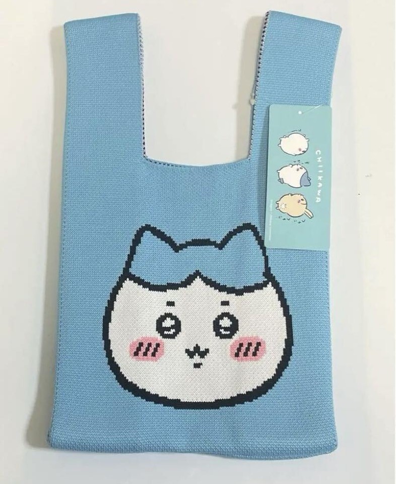 Chiikawa Hachiware Knit Bag Tote 2024 Limited Edition Blue Anime New ...