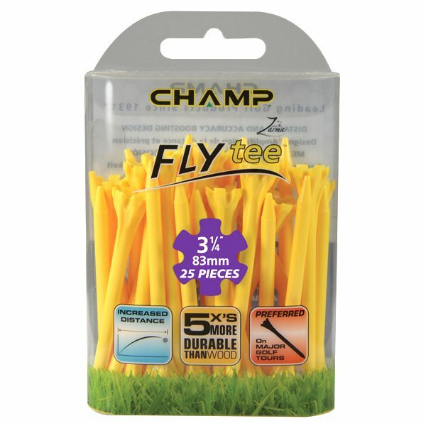 CHAMP FLY ZARMA TEE 3 1/4 INCH YELLOW GOLF TEES 25 PIECE | eBay