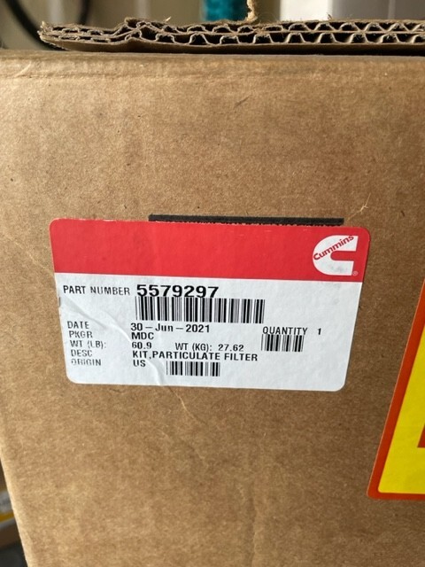 GENUINE CUMMINS DPF MODULE PARTICULATE 5579297 5633757 WITH CLAMPS AND ...