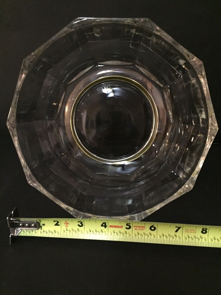 2 Each FINE CRYSTAL BOWLS SILVER PLATE BASE MADE IN ITALY FOR GODINGER ...