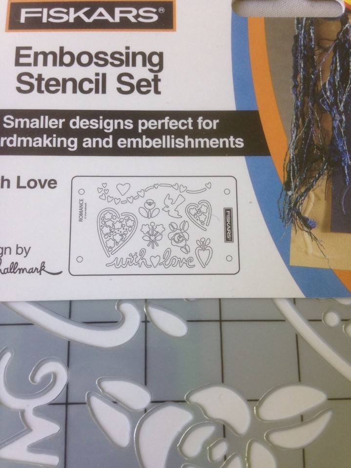 Fiskars Embossing Mini 4 x 6 ShapeBoss Stencil Set With Love 5639 NEW ...