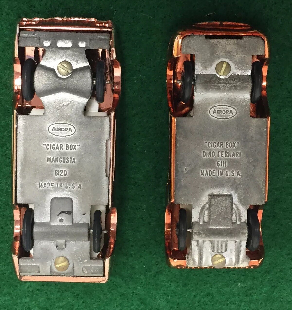 Vintage Aurora Cigar Box Speedline Cars, Mangusta and Ferrari W Stunt ...