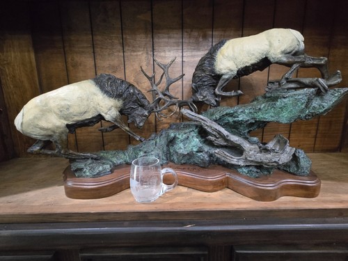 Primitive Force Elk Bronze Sculpture by Lorenzo Ghiglieri – Museum-Fine ...