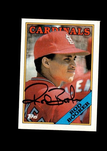 Rod Booker 1988 Topps Cardinals authentic autographed card | eBay