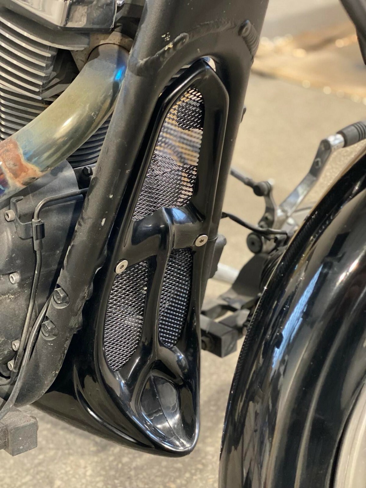 Belly pan, Chin fairing Yamaha XV 1900 Raider XV 1700 Warrior Midnight ...