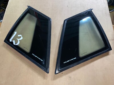 1987-1993 ford mustang notchback carlite quarter window glasses notch ...