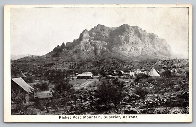 Superior Arizona Picket Post Mountain Postcard c1920s | eBay