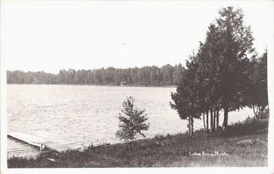 RPPC Lake Ann Michigan Panoramic View at Dock on Shoreline 1940s | eBay