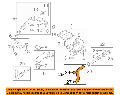 BMW OEM 08-16 X6 Turbo Turbocharger Intercooler-Air Inlet Duct Left ...