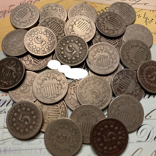 Estate Coin Lot Shield Nickels Old Rare US Type 5c Hoard | eBay