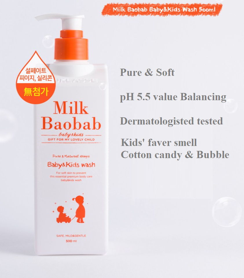 Milk baobab Baby & Kids Shampoo & Conditioner Body wash Set Mild ...
