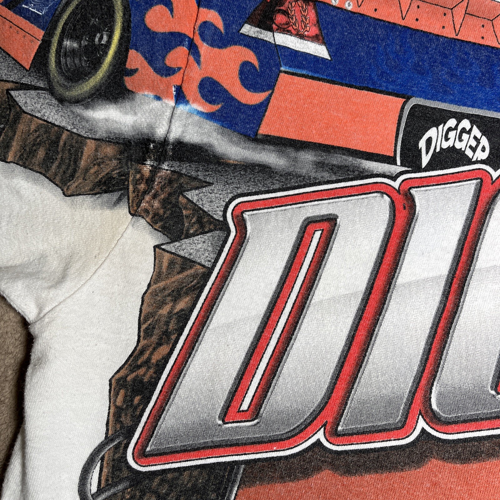 Vintage NASCAR Digger and Friends Men's Shirt All ove… - Gem