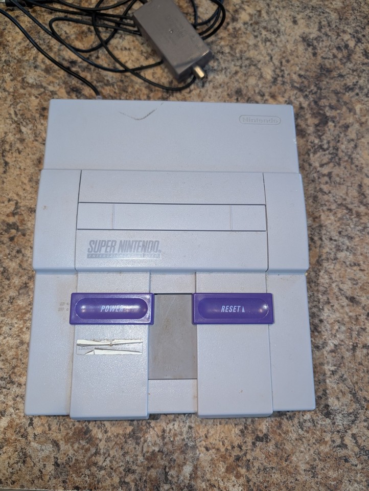 Super Nintendo Entertainment System SNES Console 3 controllers Gray | eBay