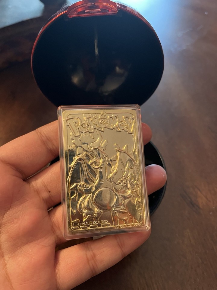 1999 Pokemon Burger King Charizard 23K Gold Plated Trading Card #06 ...