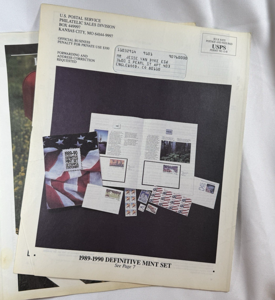 Vintage Lot of 12 USPS Philatelic Catalogs 1988 1989 1990 1991 1992 ...