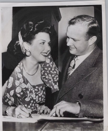 1946 Ann Miller actress Reese Milner Wedding License Santa Monica Press ...