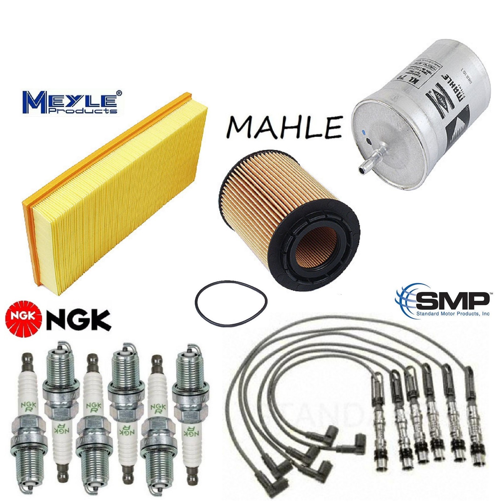 Tune Up KIT Air Oil Fuel Filters Wire Plugs for Volkswagen Jetta V6; 2 ...