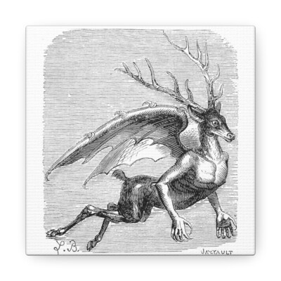 Furfur Demon Canvas Print, Ars Goetia, Demon Home Decor, Occult Wall ...