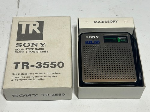 SONY Portable Radio TR-3550 AM Transistor Pocket in Original Box Tested ...