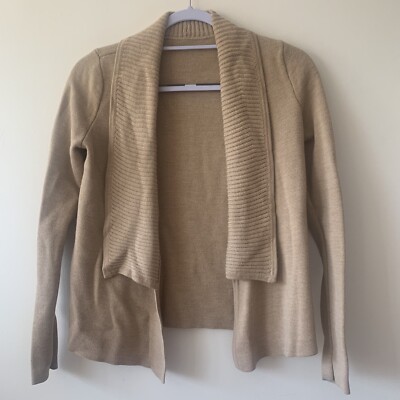 Light Brown Cardigan Sweater Flowy Open Unbranded Womens Size Small ...