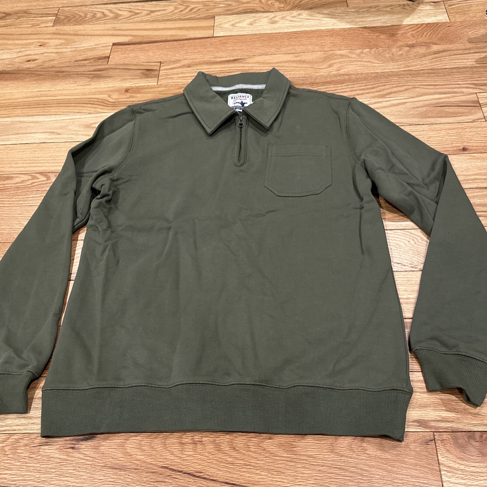 Reliance Garments Guideboat Co Long Sleeve 1/4 Zip Pocket Polo Sweater ...