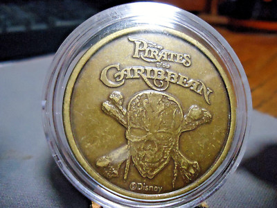 Pirates Of The Caribbean -SKELETON HELMSMAN - Disney 1 1/2" TOKEN | eBay