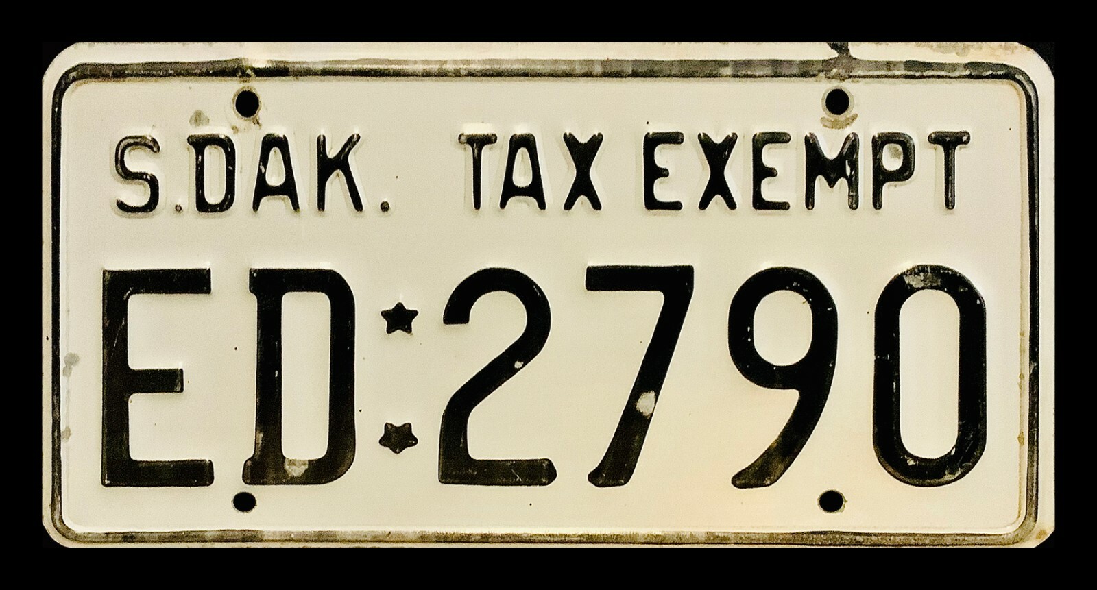 1980'S SOUTH DAKOTA TAX EXEMPT STATE EDUCATION DEPT LICENSE PLATE " ED ...