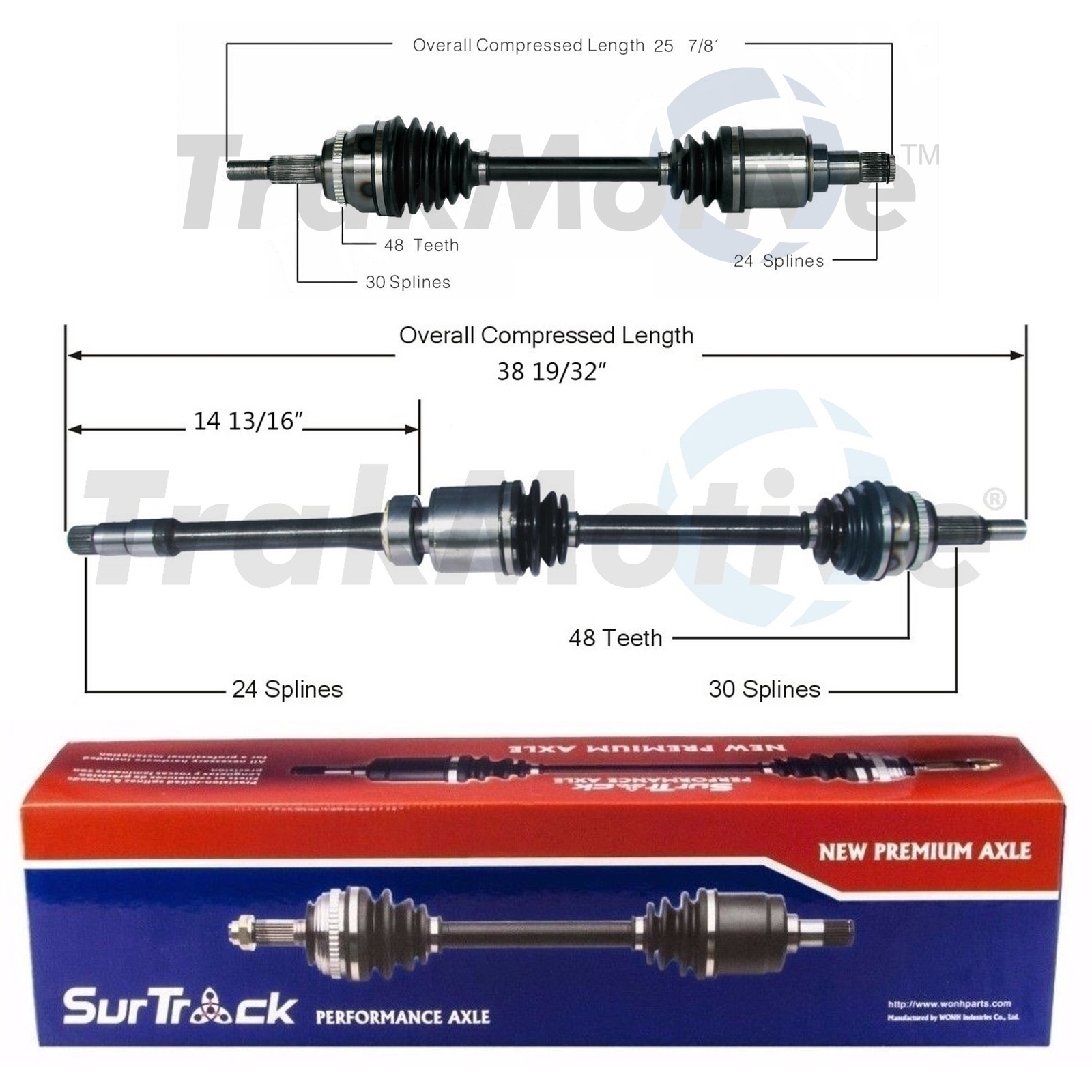 2 Front CV Axle Shafts SurTrack Set For Lexus ES350 Toyota Camry Avalon ...