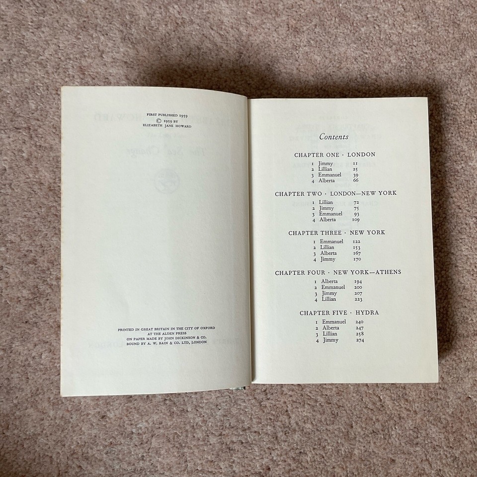 The Sea Change, Elizabeth Jane Howard, Jonathan Cape, 1959, Hardc | eBay UK