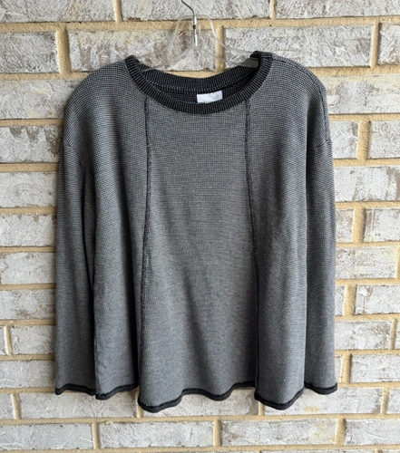 J. Jill Inside-Out Long Sleeve Crew Neck Tunic Shirt Women's Size L | eBay