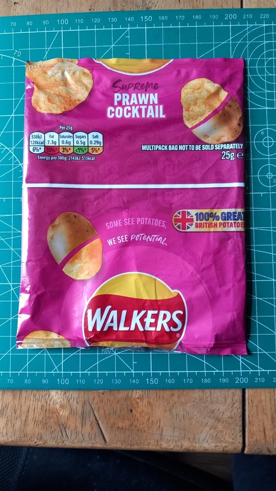 Walkers Crisps Rare Printing Error Misprinted 25g Collectible Packet ...