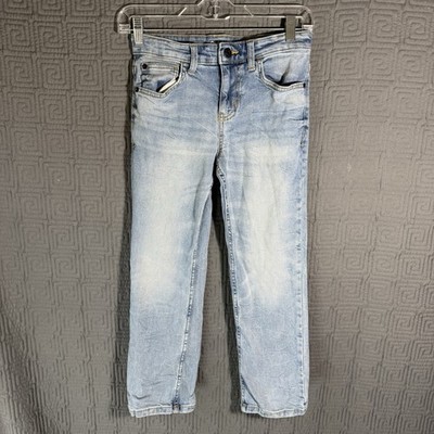 Cat & Jack Jeans Boys Size 8 Blue Straight Stretch Adjustable Waist | eBay