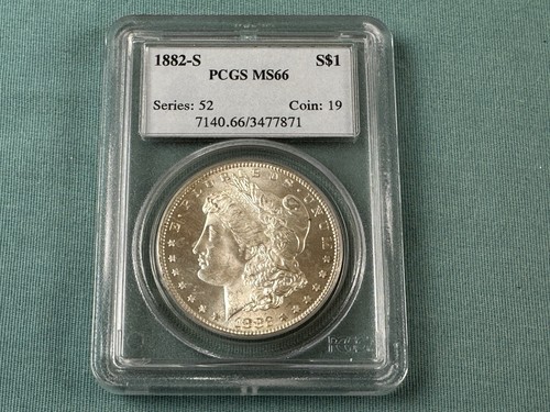 1882-S Morgan Silver Dollar $1 Uncirculated Coin MS66 PCGS High Grade ...