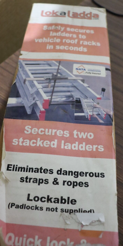 NEW LOK A LADDA ROOF RACK LOCK X2 SECURES TWO STACKED LADDERS TO ROOF ...