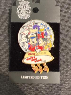 Disney Pin - DCL - Happy New Year 2003 (FAB 5) 3D/Dangle Cruise Line LE ...