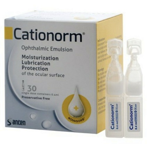 30's x 0.4ml CATIONORM Ophthalmic Emulsion Vial Eye Drops FREE DHL SHIP ...