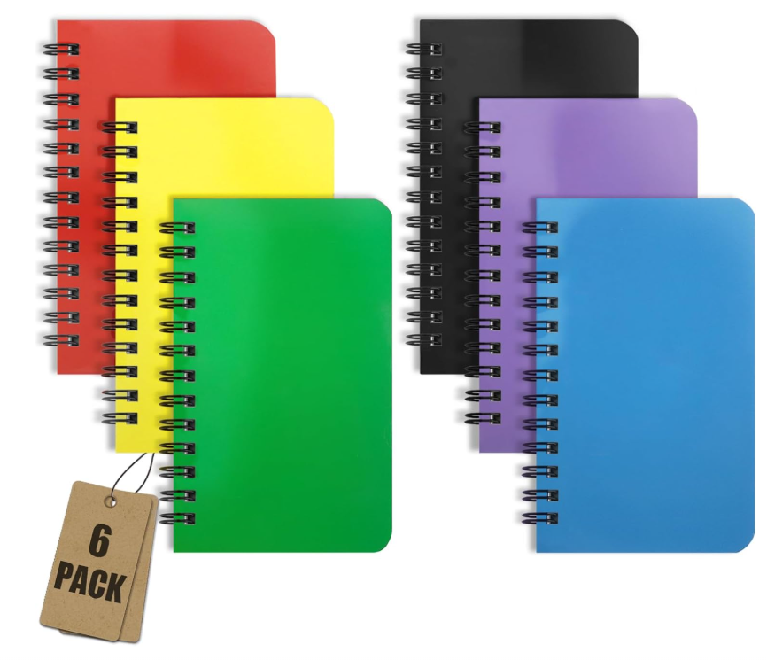 6 Pack Small Spiral Notebooks, 3x5 Lined Notepads for Home & Office | eBay