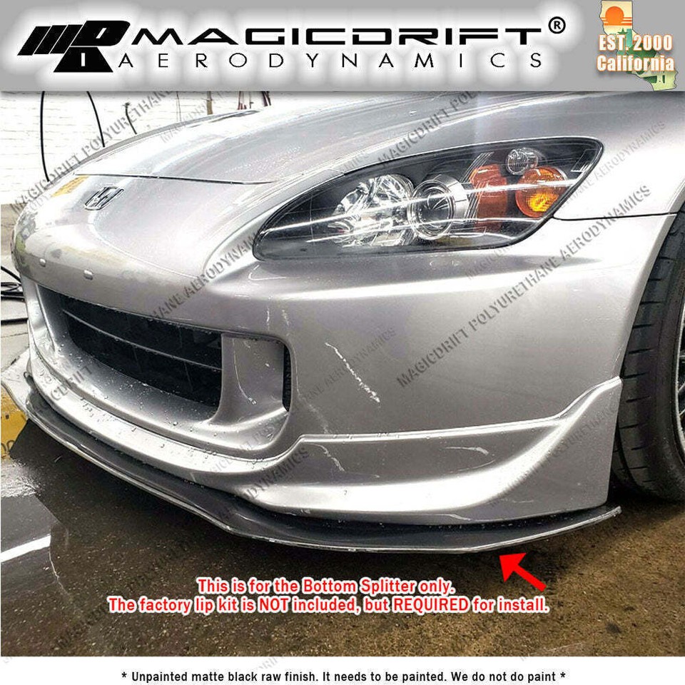 2004-2009 Honda AP2 S2000 Front Bumper Flat Chin Splitter Bottom Lip ...