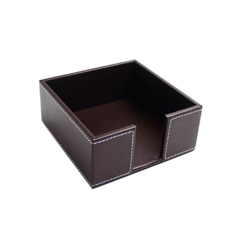 PU Leather Square Cocktail Napkin Holder Tissue Box Paper Serviette ...