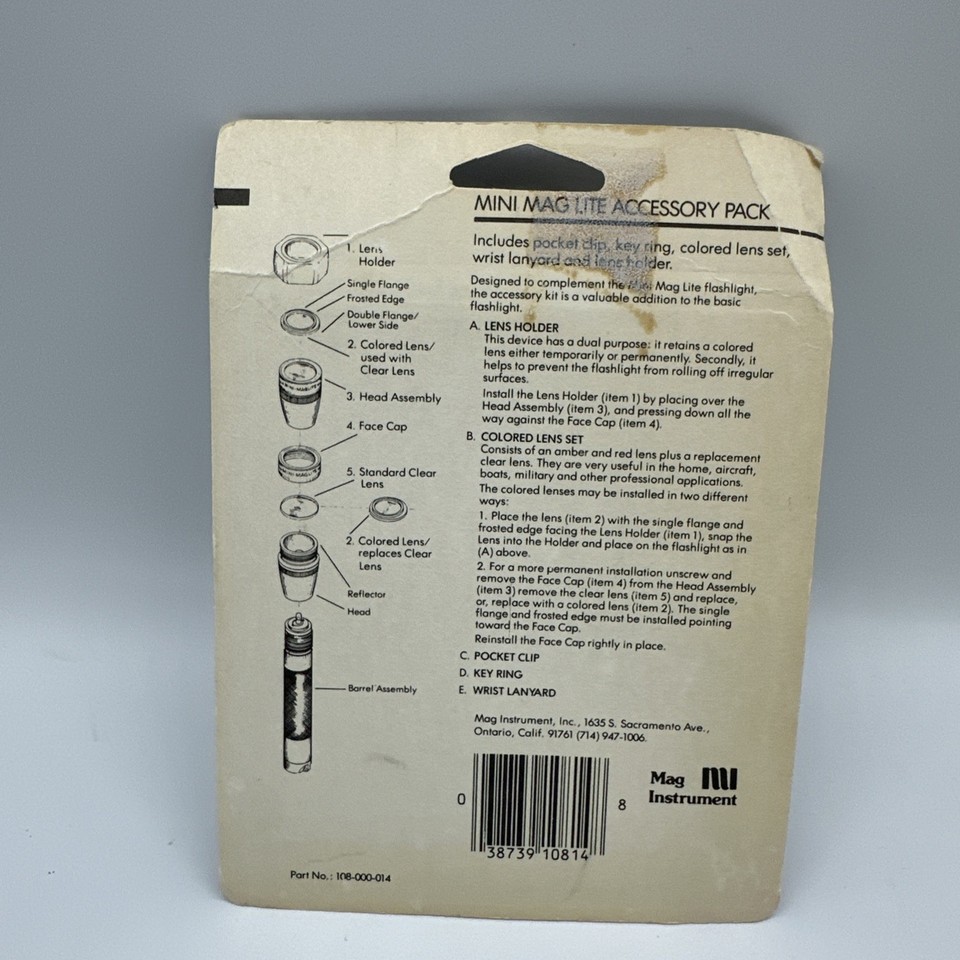 Vintage Mini Mag Lite Accessory Pack, in Original Packaging | eBay