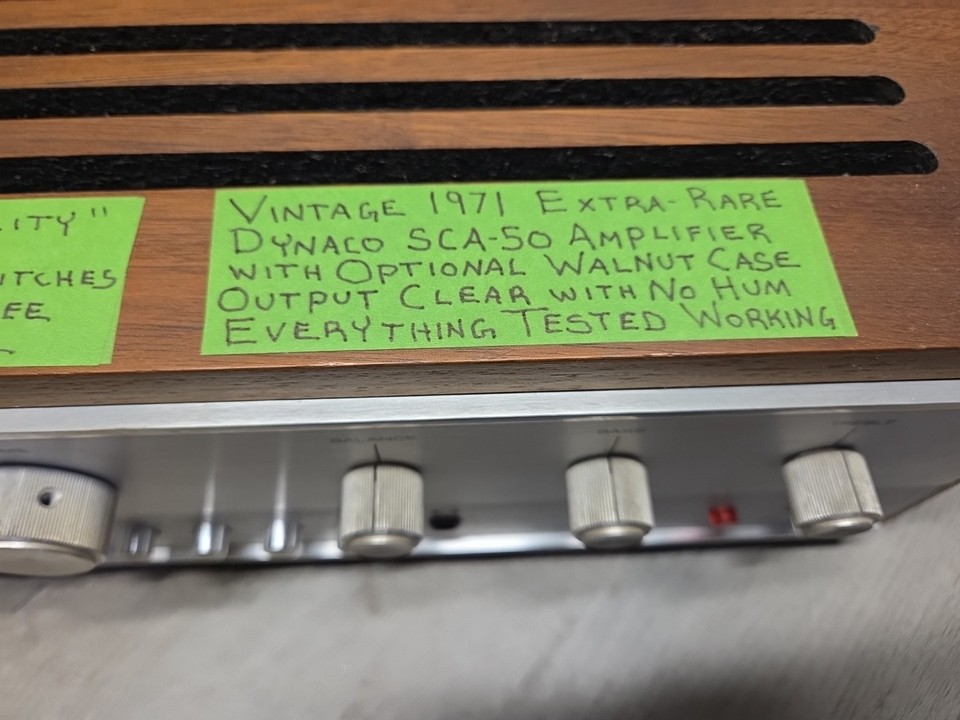 Dynaco SCA 50 Integrated Amplifier W/ Walnut Case | eBay